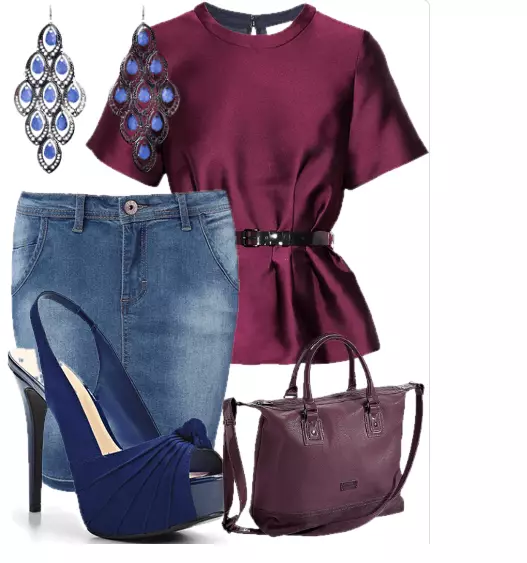 Stylish image with a denim skirt: 20 fashion councils 21496_16