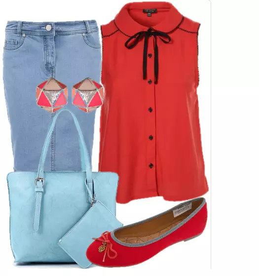 Stylish image with a denim skirt: 20 fashion councils 21496_5