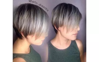 30 mga haircuts ug shade alang sa manipis nga buhok: katingad-an nga gidaghanon! 22783_9