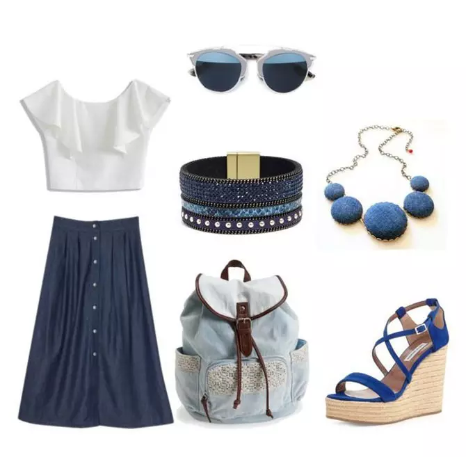 What to wear a denim skirt: 7 trendy images for every day 25270_5