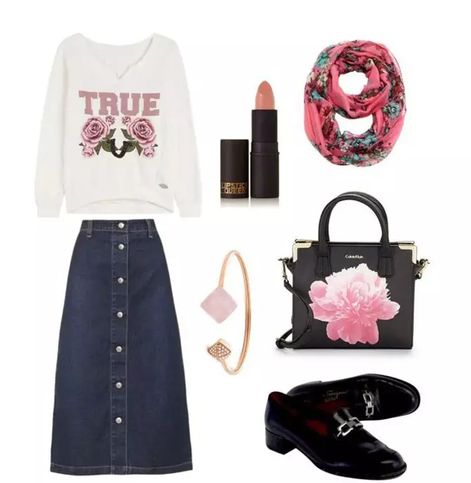 What to wear a denim skirt: 7 trendy images for every day 25270_6