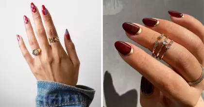 23 Ontwerp van lange nagels, waarvoor een luxueuze vrouw te zien is van veraf 3903_1