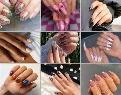 23 Ontwerp van lange nagels, waarvoor een luxueuze vrouw te zien is van veraf 3903_2